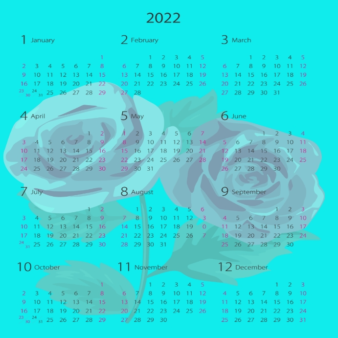Copy of Calendar 2022 | PosterMyWall