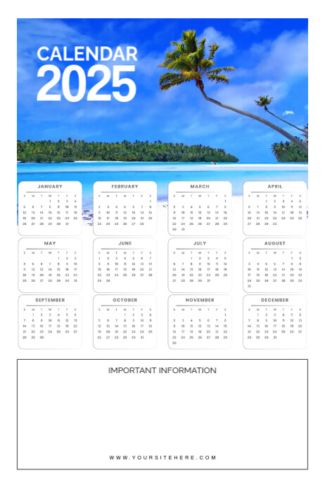 Calendar 2025 poster Template | PosterMyWall