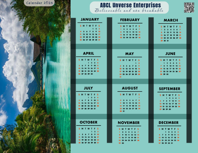 Calendar 2026 Monthwise Flyer (us Letter) Template | PosterMyWall