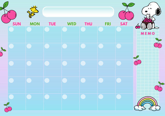 Copy of Calendar All Month Snoopy | PosterMyWall
