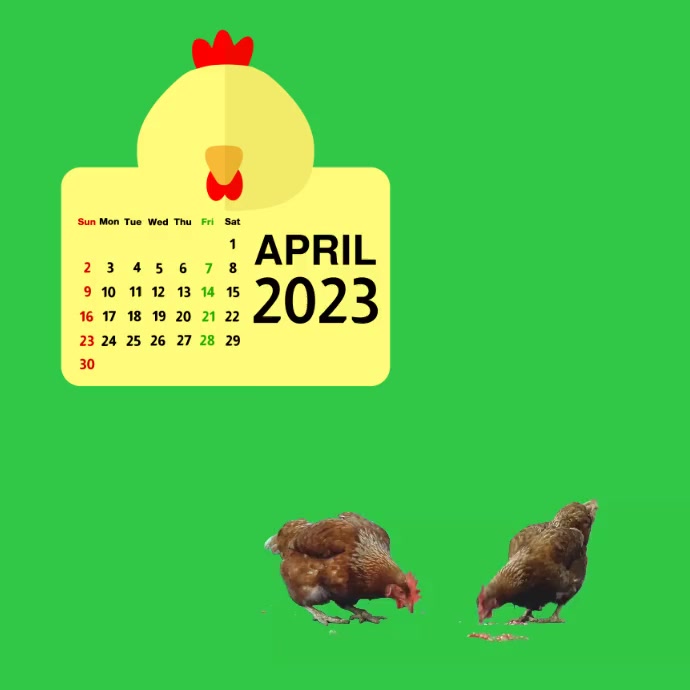 Calendar april animated, post instagram 2023 Template | PosterMyWall