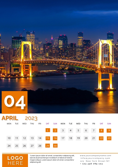 Calendar Template | PosterMyWall