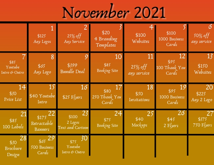 Copy of CALENDAR | PosterMyWall