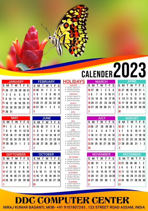 Calendar Template | PosterMyWall