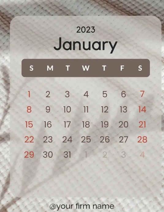 Calendar Template | PosterMyWall