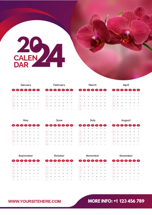 Copy of calendar flower design | PosterMyWall