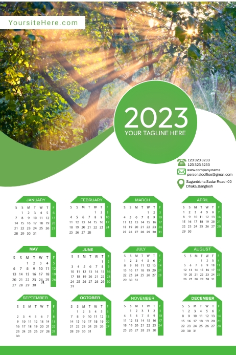 Calendar Nature Design Template | PosterMyWall