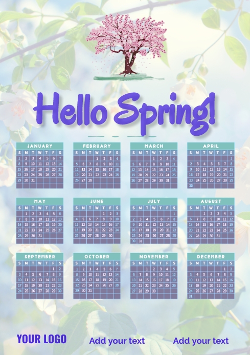 Calendar template | PosterMyWall