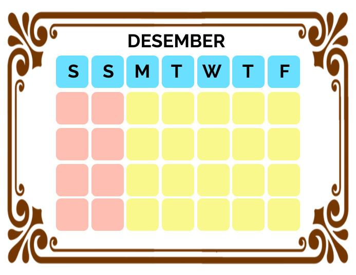 Plantilla de Calendar template design | PosterMyWall