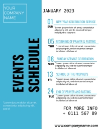 Calender of Events Template | PosterMyWall