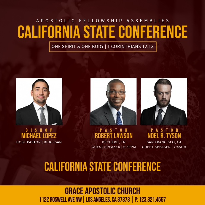 CALIFORNIA STATE CONFERENCE Template | PosterMyWall