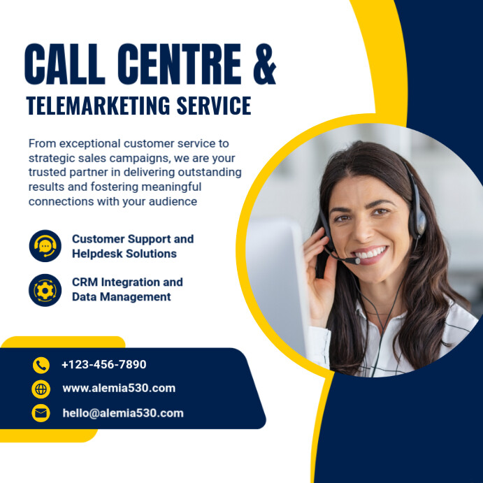 Call Center Templat | PosterMyWall