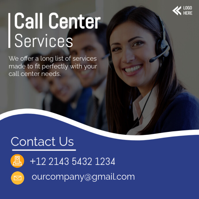 Plantilla de Call Center Facebook Post | PosterMyWall