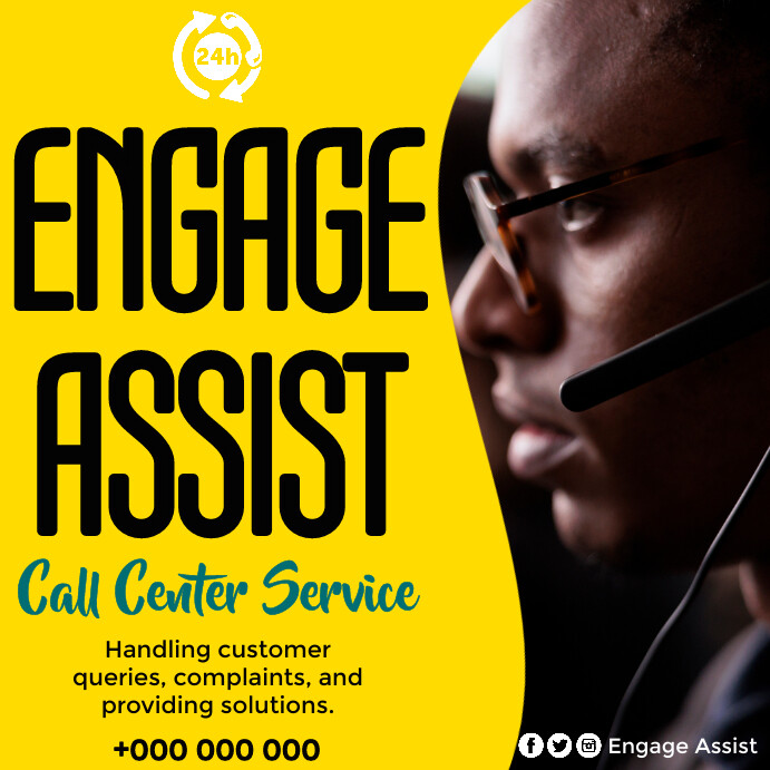 Modèle call center flyer | PosterMyWall