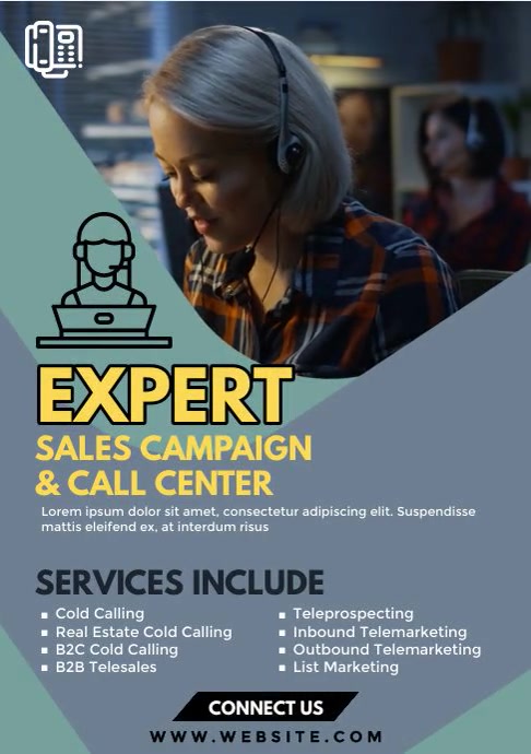 Plantilla de Call Center Flyer | PosterMyWall