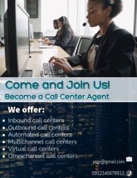 Call center hiring Flyer Template | PosterMyWall