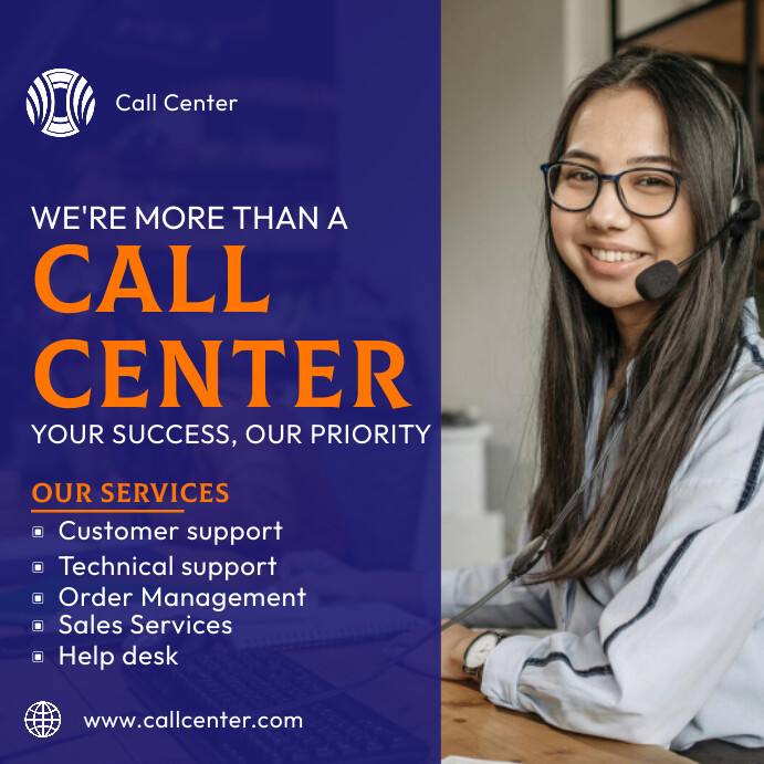 Call center flyer Template | PosterMyWall