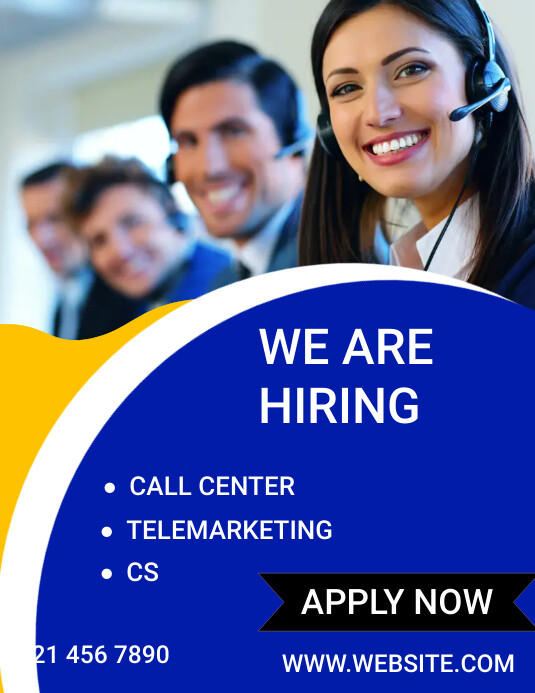 Call center Hiring Templat | PosterMyWall