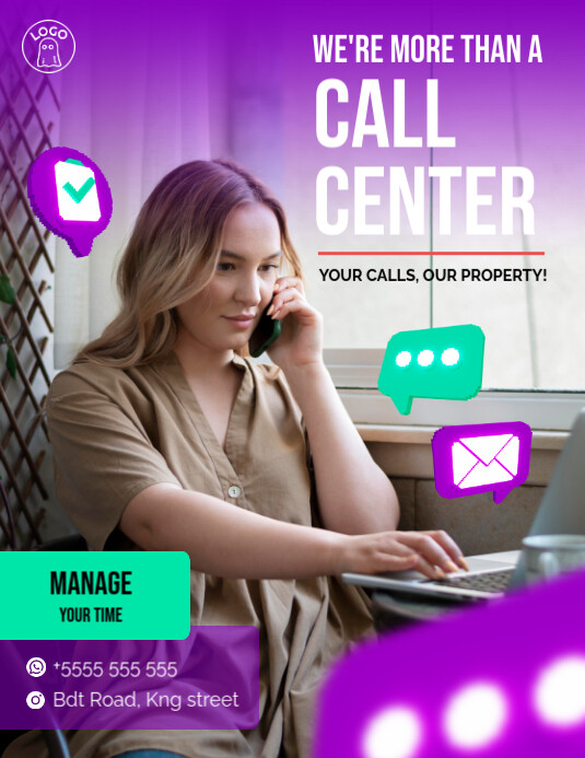 Plantilla de Call Center Hiring Poster Design | PosterMyWall