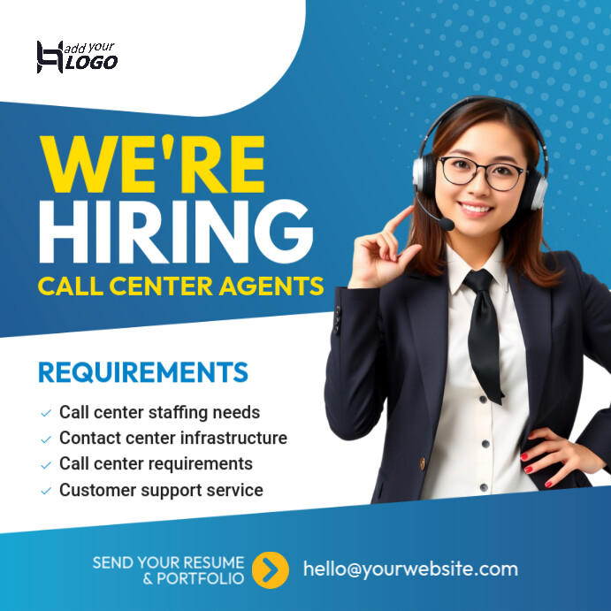 Call Center Job Instagram Post Modelo | PosterMyWall