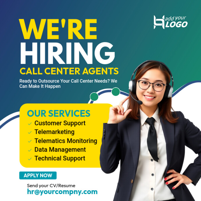 Copy of Call Center Job Instagram Post | PosterMyWall