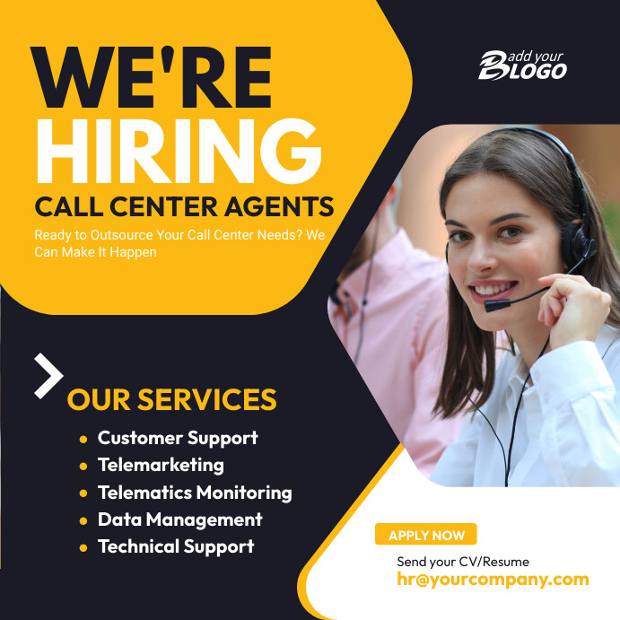 Copy of Call Center Service Square (1:1) | PosterMyWall