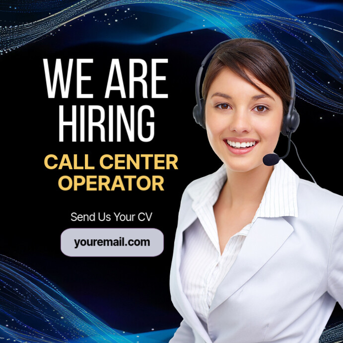 call-center-we-are-hiring-professional-servic Template | PosterMyWall