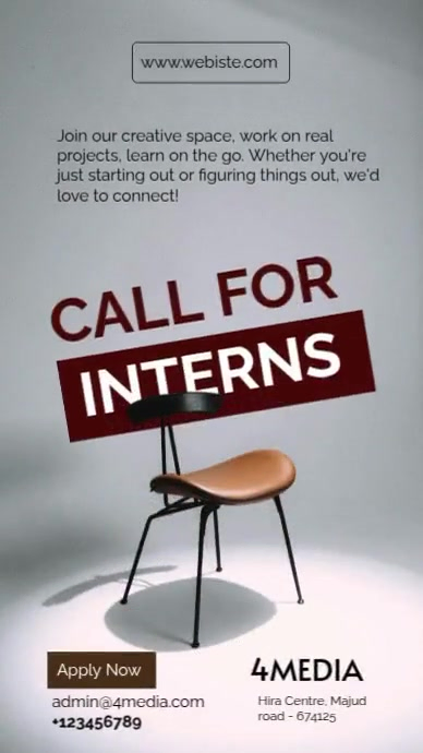call for interns and volunteers Template | PosterMyWall