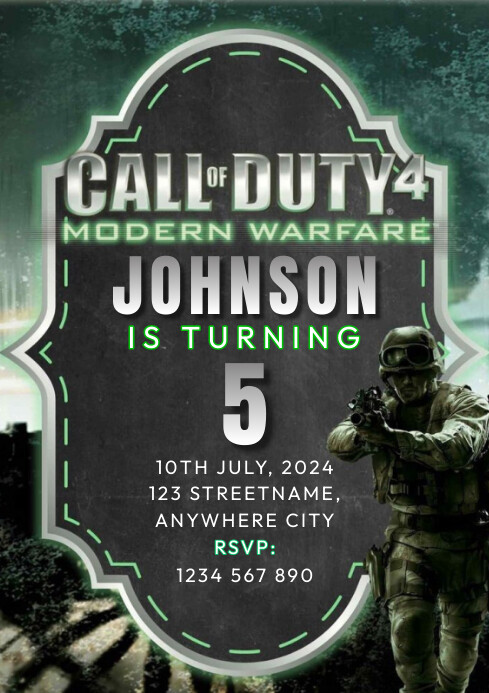 Modèle Call Of Duty Birthday | PosterMyWall
