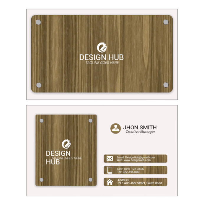 Calling Card Wood Template | PosterMyWall