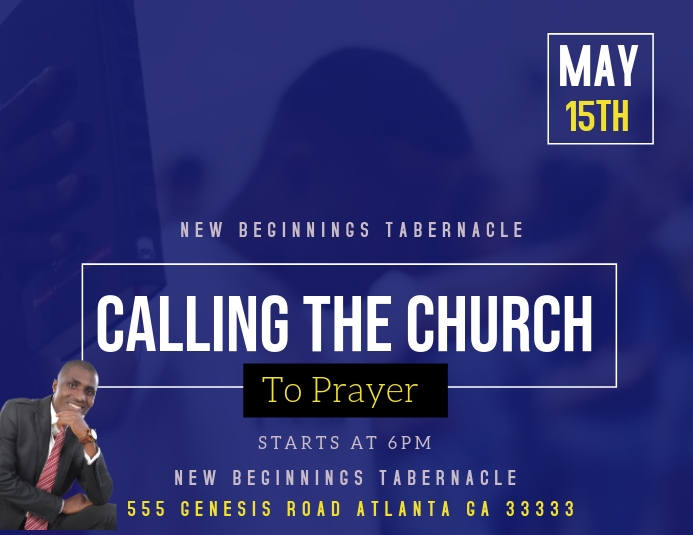 Plantilla de Llamar a La Iglesia a la Oración | PosterMyWall