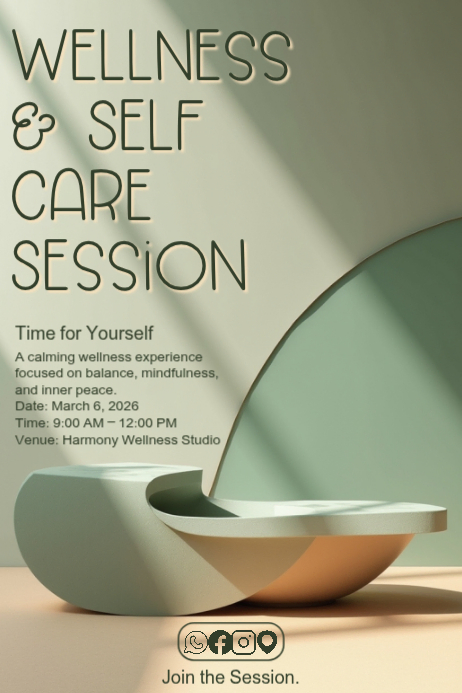 Calm Editorial Wellness Poster Template | PosterMyWall