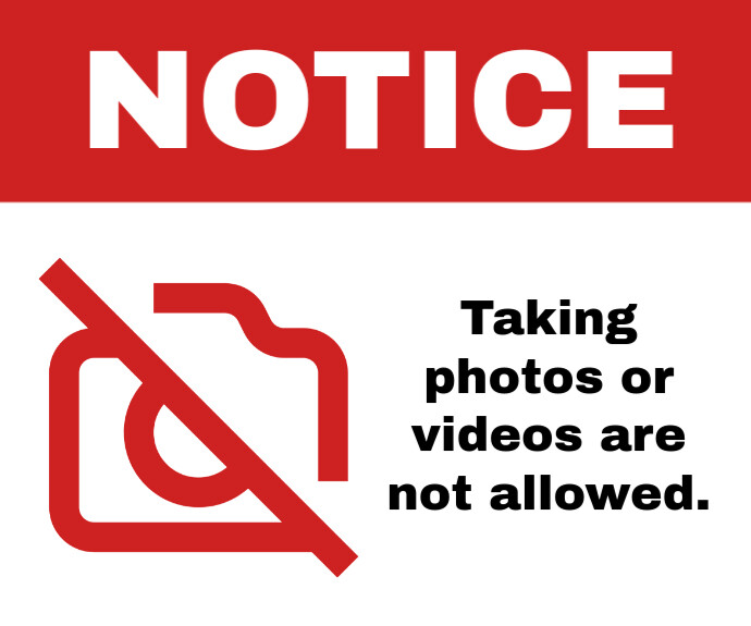 Copy of Camera Not Allowed | PosterMyWall