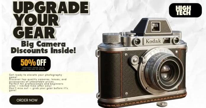 Camera Sale Promo Poster Template | PosterMyWall
