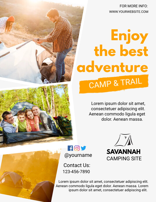 Camp & trail poster Template | PosterMyWall