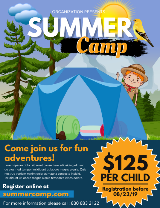 Camp Template | PosterMyWall