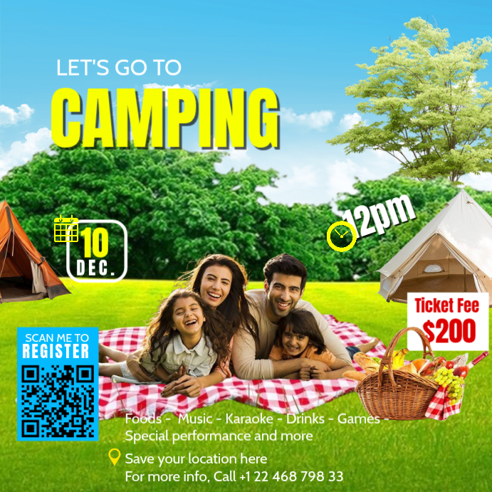 Camp picnic poter template | PosterMyWall
