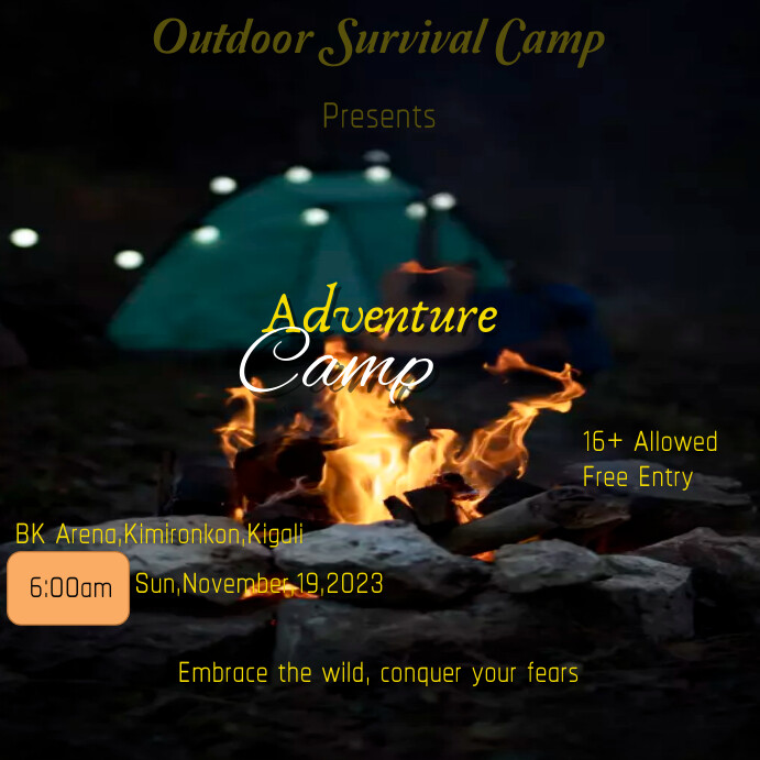 Camp poster Template | PosterMyWall