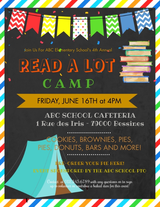 Camp read a lot school flyer Template | PosterMyWall