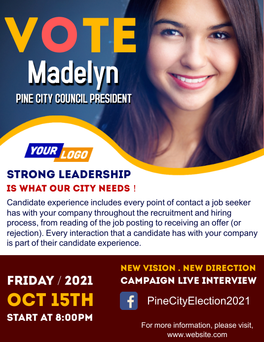 Campaign candidate template | PosterMyWall