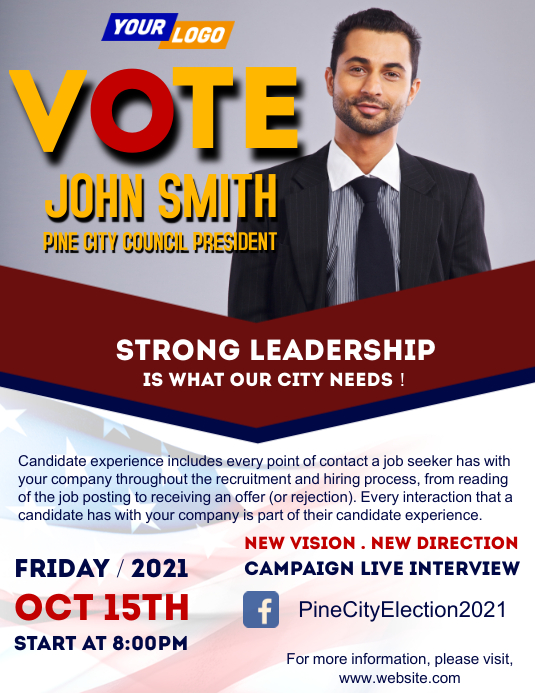 Campaign candidate template Modelo | PosterMyWall