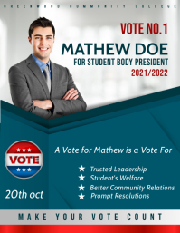 School Election Campaign Poster Template | PosterMyWall
