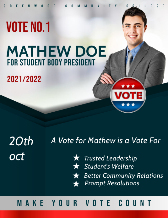 Copy of Campaign election poster | PosterMyWall