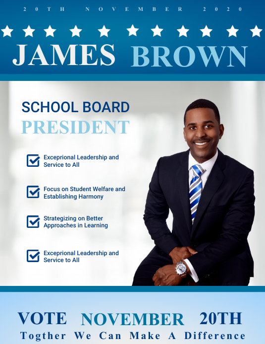 Copy of Campaign election poster template . | PosterMyWall