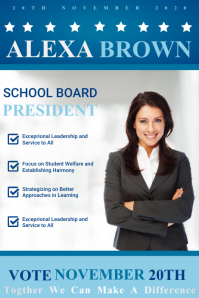 Modern High School Election Campaign Poster Template | PosterMyWall
