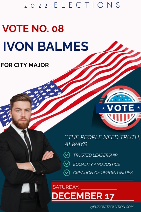 CAMPAIGN POSTER FOR CANDIDATES Template | PosterMyWall