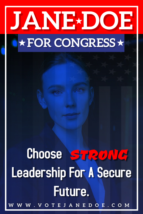 Copy of Campaign Poster - Vote For JANE DOE - Congres | PosterMyWall