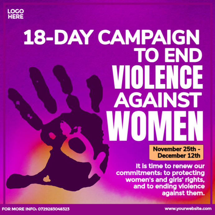 Plantilla de Campaign To End Violence Against Women | PosterMyWall
