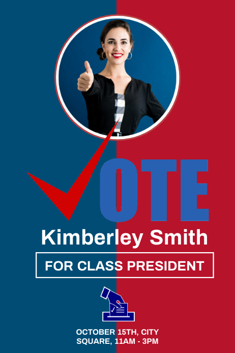 Copy of Campaign VOTE poster DESIGN template | PosterMyWall