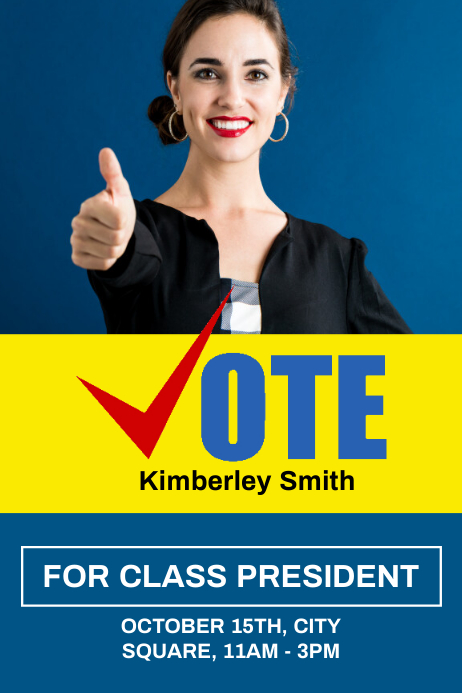 Campaign VOTE poster DESIGN template | PosterMyWall